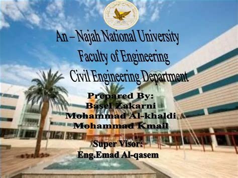 Ppt An Najah National University Faculty Of Engineering Civil