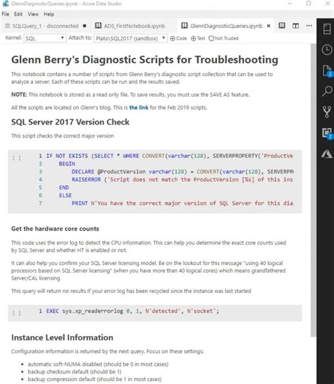 Using Notebooks In Azure Data Studio Sqlservercentral