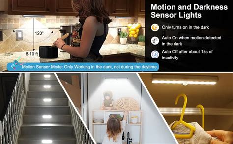 Motion Sensor Led Lights 10 Leds Battery Operated Motion Temu