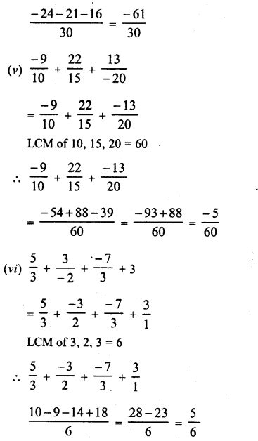 RD Sharma Class Solutions Chapter Rational Numbers Ex
