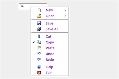 Winforms Contextmenustrip Context Menu Syncfusion