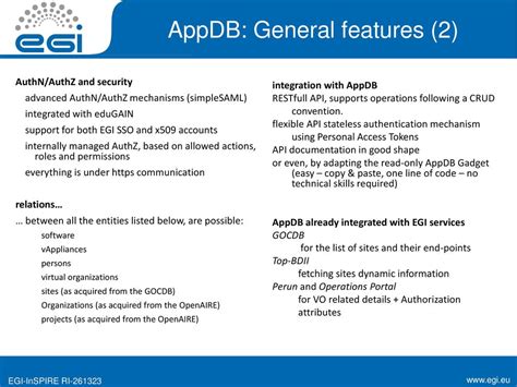 Egi Applications Database Ppt Download