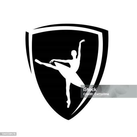 클래식 발레 스튜디오의 블랙과 화이트 벡터 실루엣 엠블럼 Russian Ballet에 대한 스톡 벡터 아트 및 기타 이미지 Russian Ballet 가냘픈 검은색