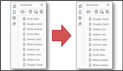 arranging pages using pdf bookmarks