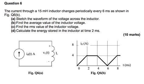 Solved Question 6 The Current Through A 15 Mh Inductor
