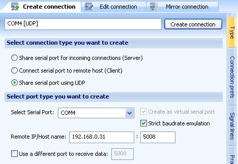 Creating UDP Connection Example 1