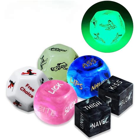 Sexual Dice Games Funny Gift With Sexual Postures Luminescent Party Sex Toys Glow In The Dark