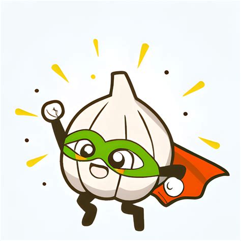 Garlic Superhero Chibi Graphic · Creative Fabrica