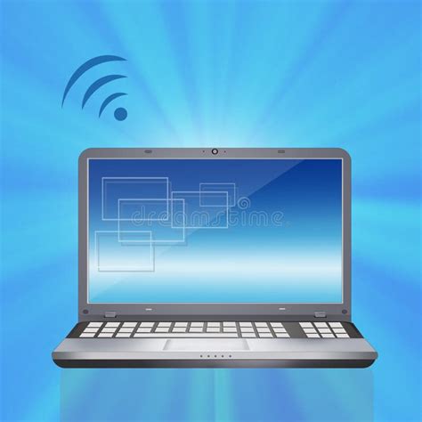Internet Connection With Laptop Stock Illustration Illustration Of