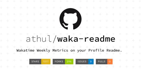 waka readme wakatime weekly metrics on your profile readme gitcode