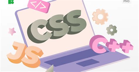 lettering css c js and laptop illustrations ft icons8 and programming envato