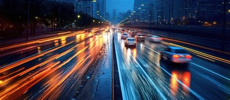 Premium Photo Abstract Background Of High Speed Moving In Night City