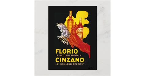 Florio Cinzano Vintage Postereurope Postcard Zazzle