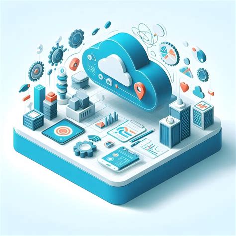 3d Flat Icon As Cloud Computing Innovation And Future Technology With Futuristic Elements