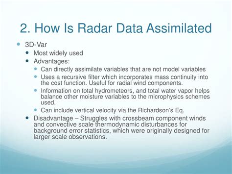 Ppt Radar Data Assimilation Powerpoint Presentation Free Download Id 2574607