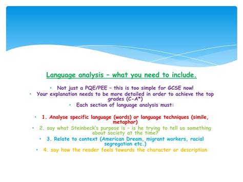 Of Mice And Men Language Analysis Pptx