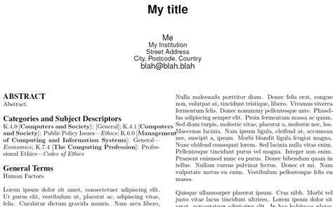Line Breaking Column Overflow With Category In Acm Proceedings