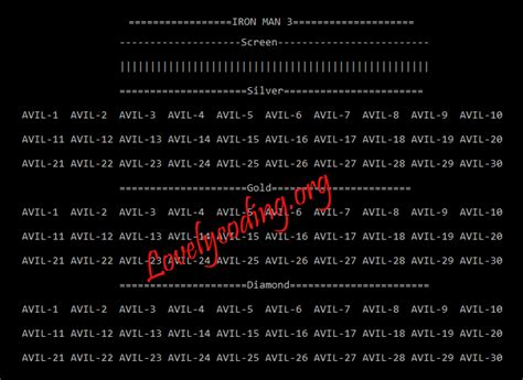 Cinema Ticket System In C C Project ~ Lovely Codes