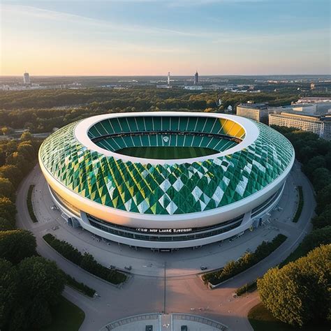 View Modern Architecture Stadium Premium Ai Generated Image