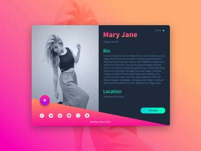 Profile Card Website Inspiration Web Inspiration Web Design