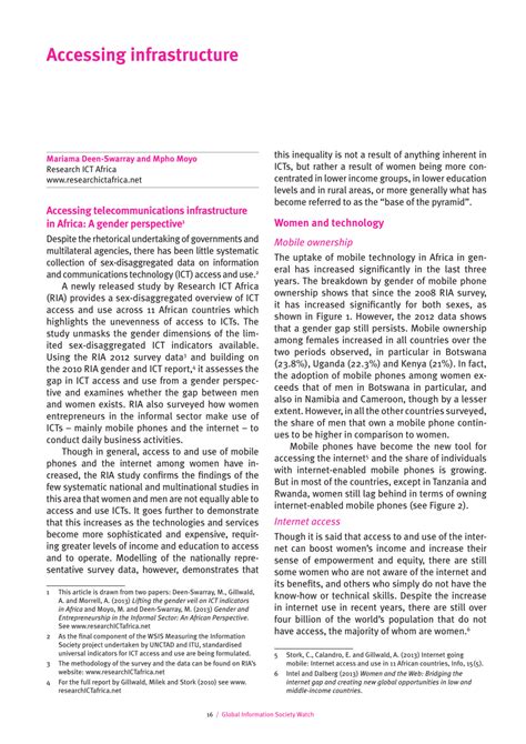 PDF Accessing Infrastructure Accessing Telecommunications Infrastructure In Africa A Gender