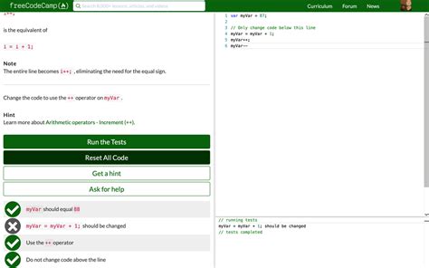 increment a number with javascript javascript the freecodecamp