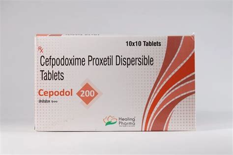 200mg Cepodol Cefpodoxime Proxetil Dispersible Tablet At ₹ 1600 Box Antibacterial Drugs In