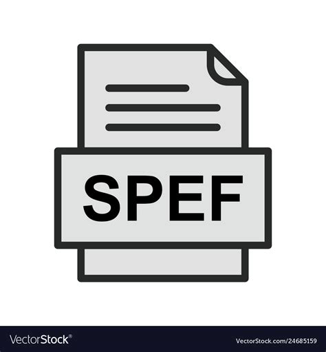 Spef File Document Icon Royalty Free Vector Image