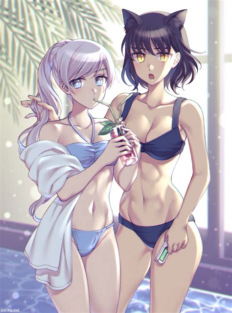 Weiss Schnee And Blake Belladonna Rwby Drawn By Kio Rojine Danbooru