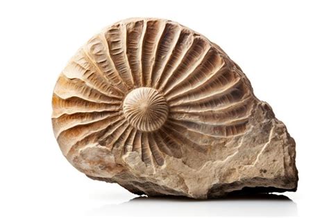 Premium Ai Image A Single Fossil Isolated On White Background