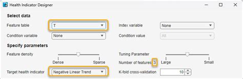 Health Indicator Designer Interactively Transform A Set Of Features