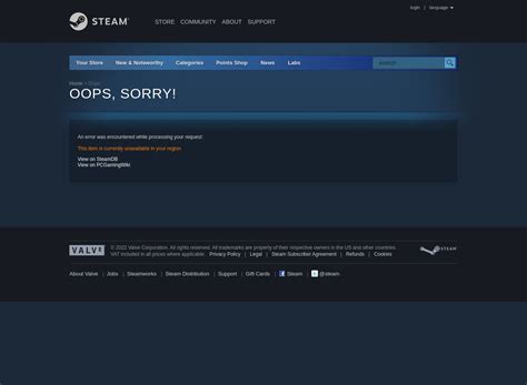 No URLs On Region Locked Game Page When Going To Its News Issue 119 SteamDatabase