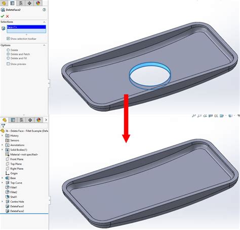 Delete Face And Move Face In Solidworks Engineeringclicks