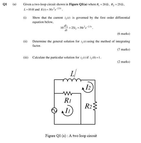 Solved Q1 A Given A Two Loop Circuit Shown In Figure Q1 A Chegg Com