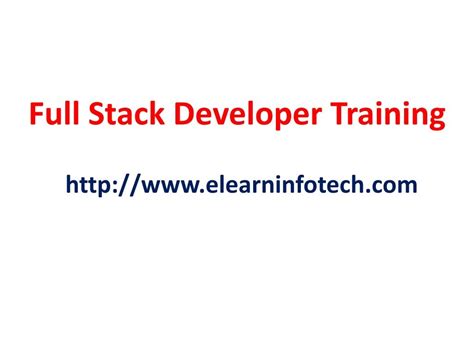 ppt full stack developer training in madhapur hitech city hyderabad