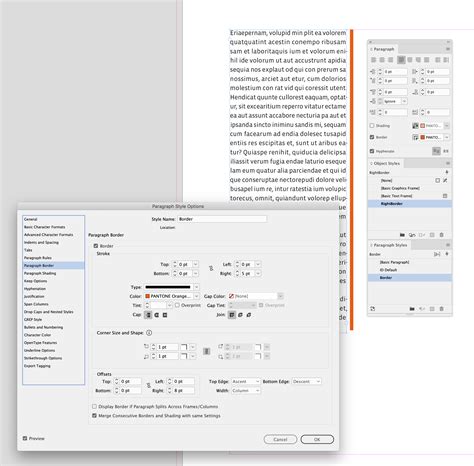 Text Frame With A Left Or Right Side Border Only Adobe Product Community 13158602