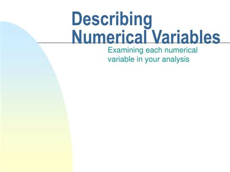 Ppt Describing Numerical Variables Powerpoint Presentation Free Download Id6731891