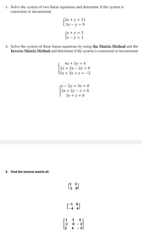 Solved Solve The System Of Two Linear Equations And Chegg