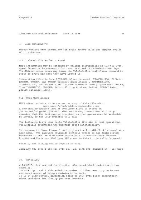 Chapter Xmodem Protocol