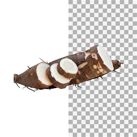 Premium Psd Floating Of Brown Cassava With Sliced Of Cassavaearthy