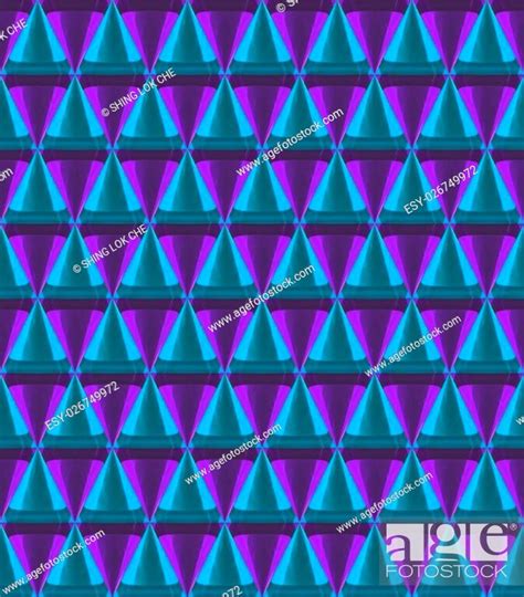 3d rendering of cone pattern was make by crystal material shader stock
