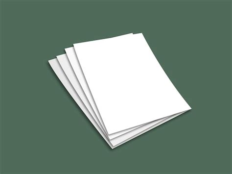 A4 종이 시트 빈 모형 템플릿 프리미엄 벡터