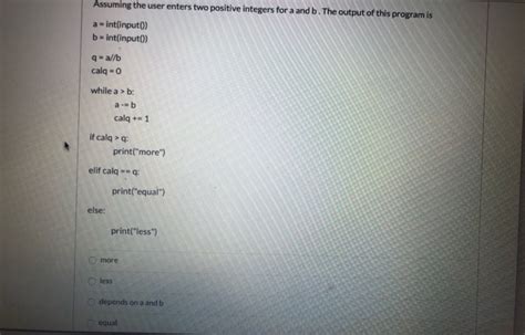 Solved Question 27 3 Pts Assuming The User Enters Integers