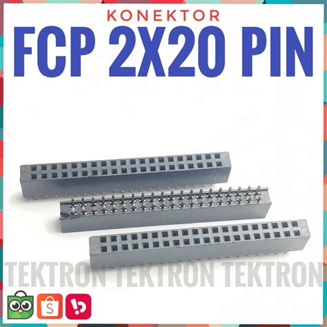 Jual Konektor Fcp 2x20p Header Female 20pin 40pin Arduino Gold Dip Pin