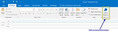 Ribbonx How To Hide Or Remove A Button From Outlook Ribbon Stack Overflow