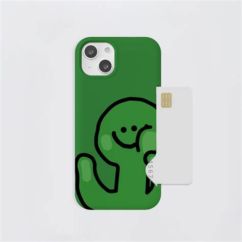 빠른배송 카드포켓 볼따구 올리 초록이 심플 아이폰케이스 카드 수납 풀커버 젤리 투명 실리콘 아이폰 11 12 13 14 미니 Xs X Se2 Se3 7 8 프로