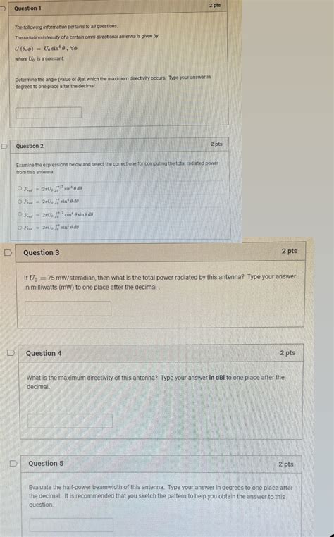 please answer 2 5 question 1 2 pts the following information