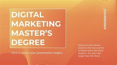 Digital Marketing Masters Degree Presentation