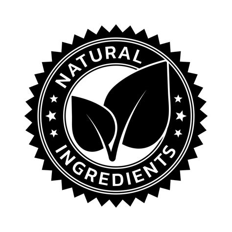 Insignia De Ingredientes Naturales Sello De Goma En Forma De Hoja