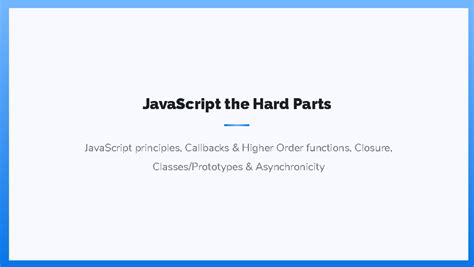 Javascript Hard Parts V2 Javascript Principles Callbacks And Higher Order Functions Closure